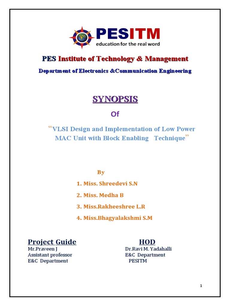 VLSI Design and Implementation of Low Power MAC Unit With Block Enabling Technique | PDF ...