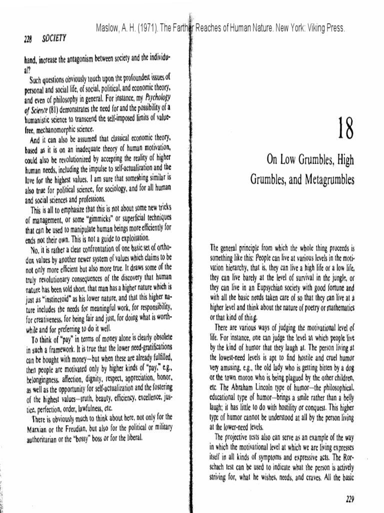 On Low Grumbles, High Grumbles, and Metagrumbles | PDF | Self Esteem ...