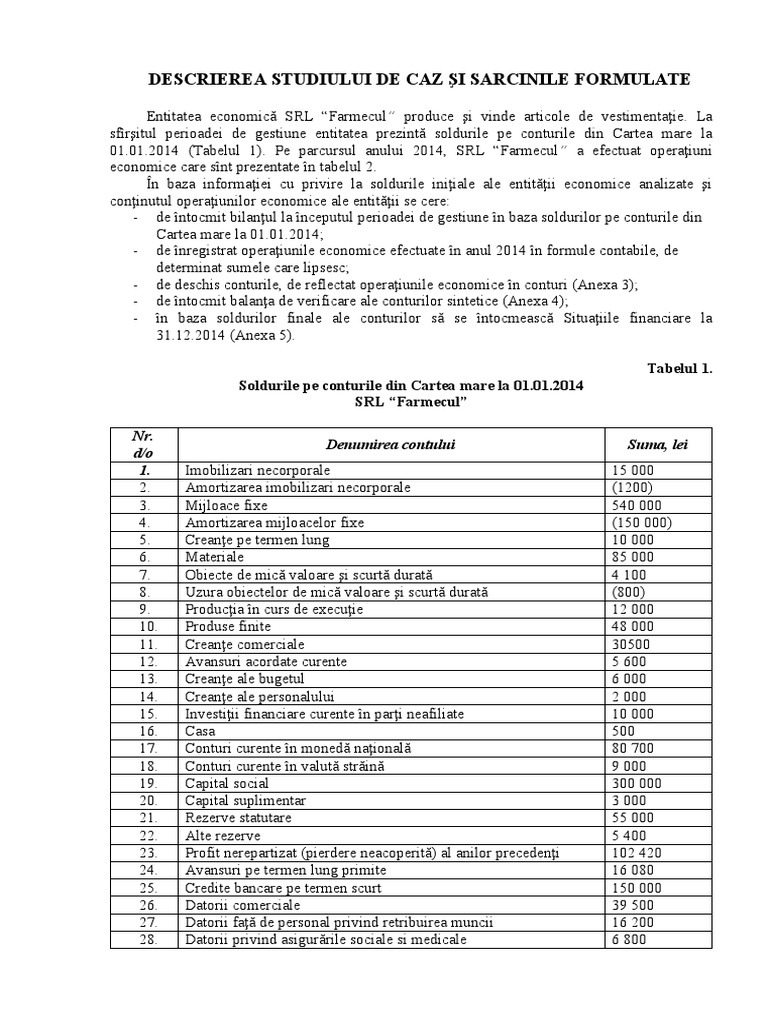 Lucru Individual Contabilitate USM | PDF