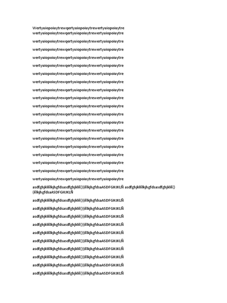 Análisis de patrones de texto zxcvbnm | PDF