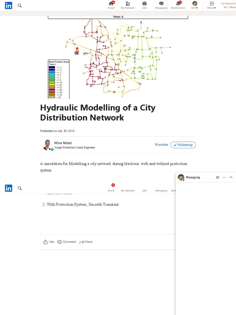 Hydraulic Modelling of A City Distribution Network | PDF | Energy ...