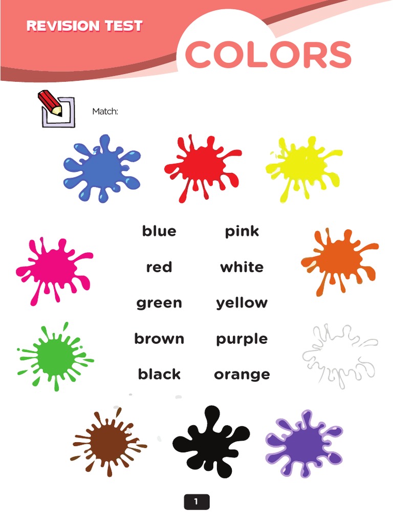 Colors Revision Test | PDF