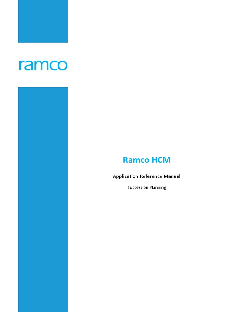 Ramco HCM: Application Reference Manual | PDF | Succession Planning ...