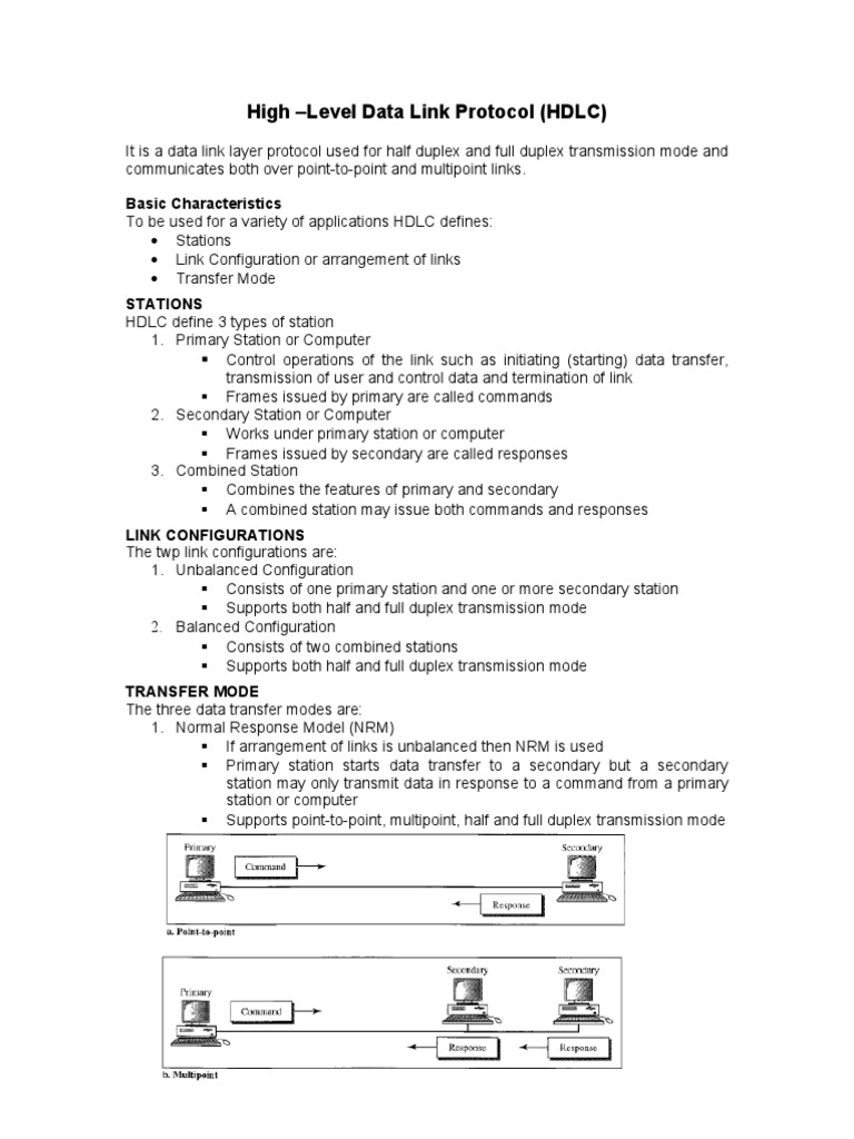 HDLC Protocol | PDF | Network Protocols | Physical Layer Protocols