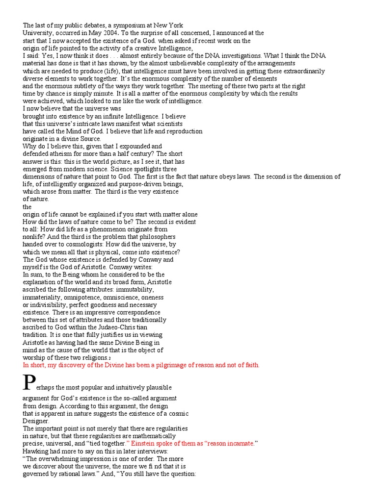 Anthony Flew | PDF | God | Reason