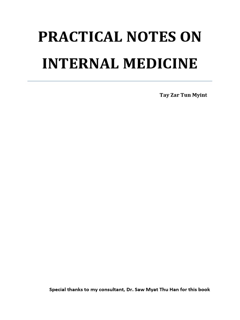 Practical Notes On Internal Medicine (TZTM) | PDF | Low Density ...