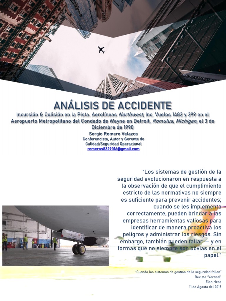 Análisis de Accidente. Northwest Airlines. Incursión y Colisión en ...