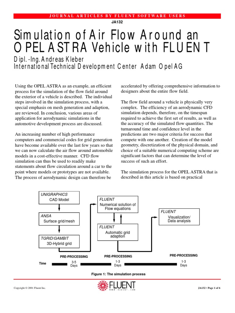 Simulation of Air Flow On A Car | PDF | Computational Fluid Dynamics ...