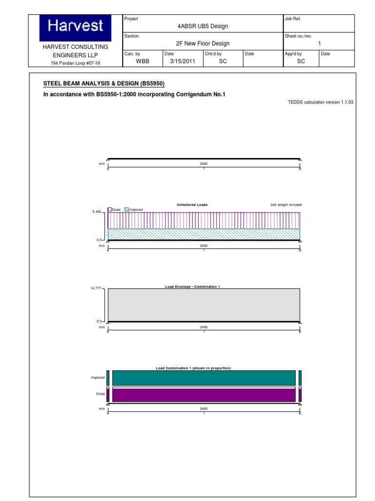 UB5 Steel Beam Analysis & Design (BS5950 | PDF | Beam (Structure) | Bending