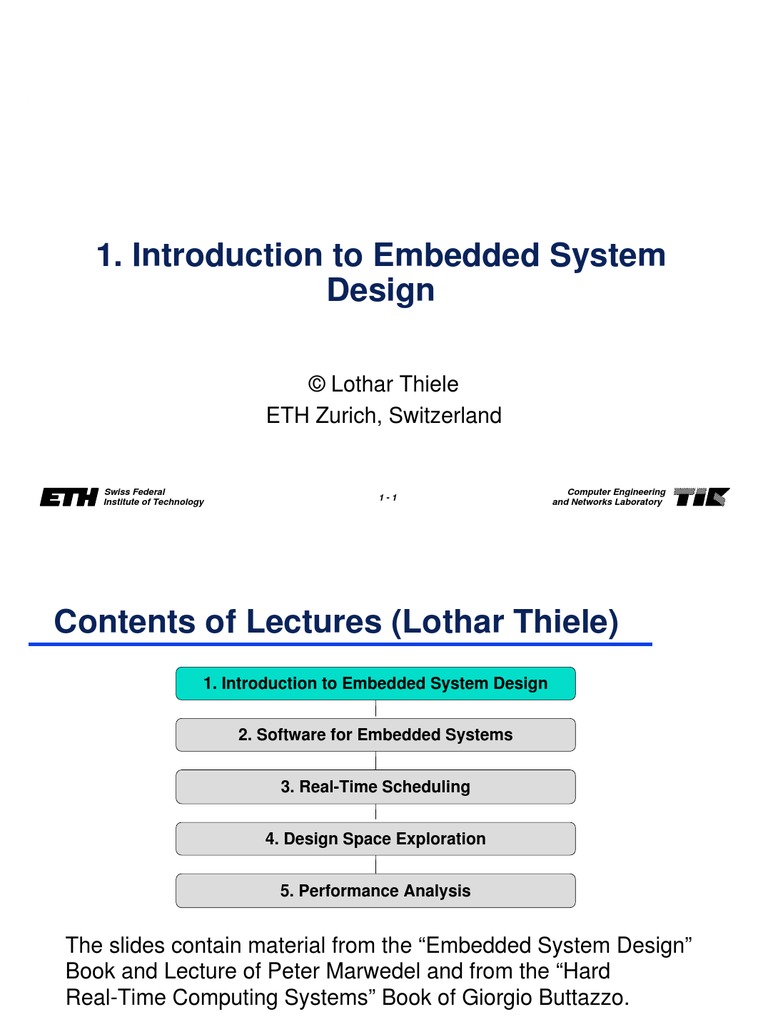 Introduction To Embedded System Design: © Lothar Thiele ETH Zurich ...