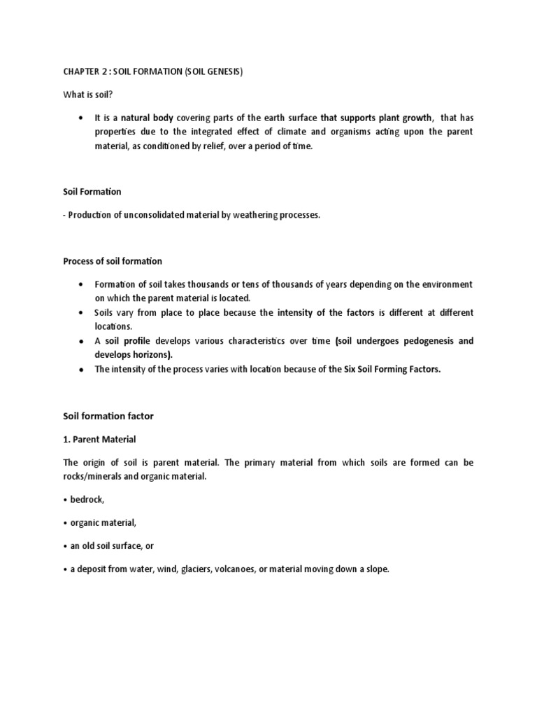 Study Note Soil Science Lecture 2 | PDF | Weathering | Soil