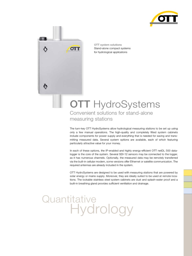 Hydrology: Ott Hydrosystems | PDF | Modem | Radio
