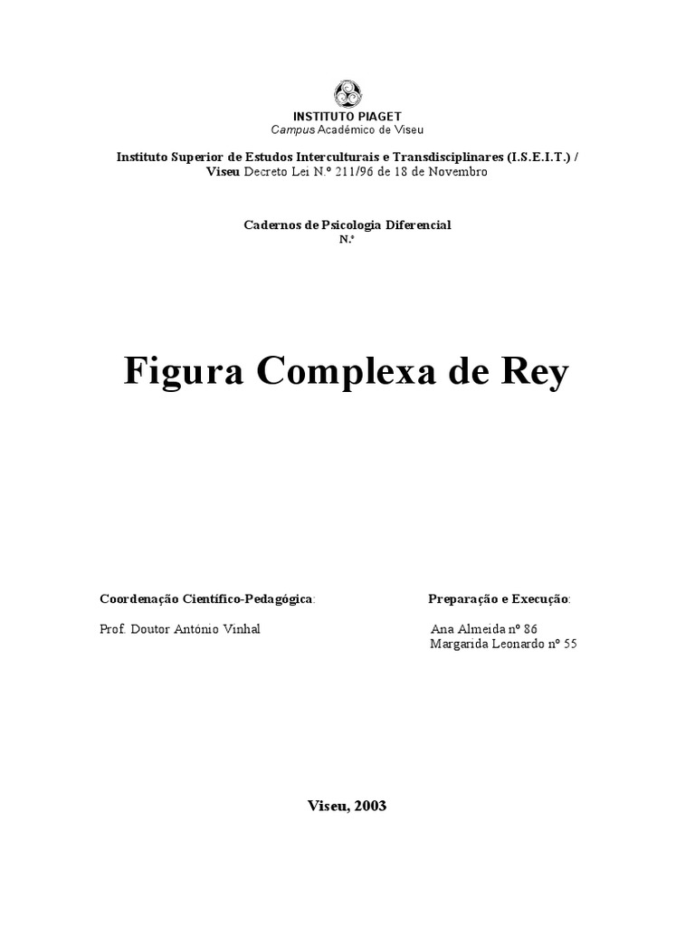 Figura Complexa Rey - Manual | PDF | Triângulo | Percepção