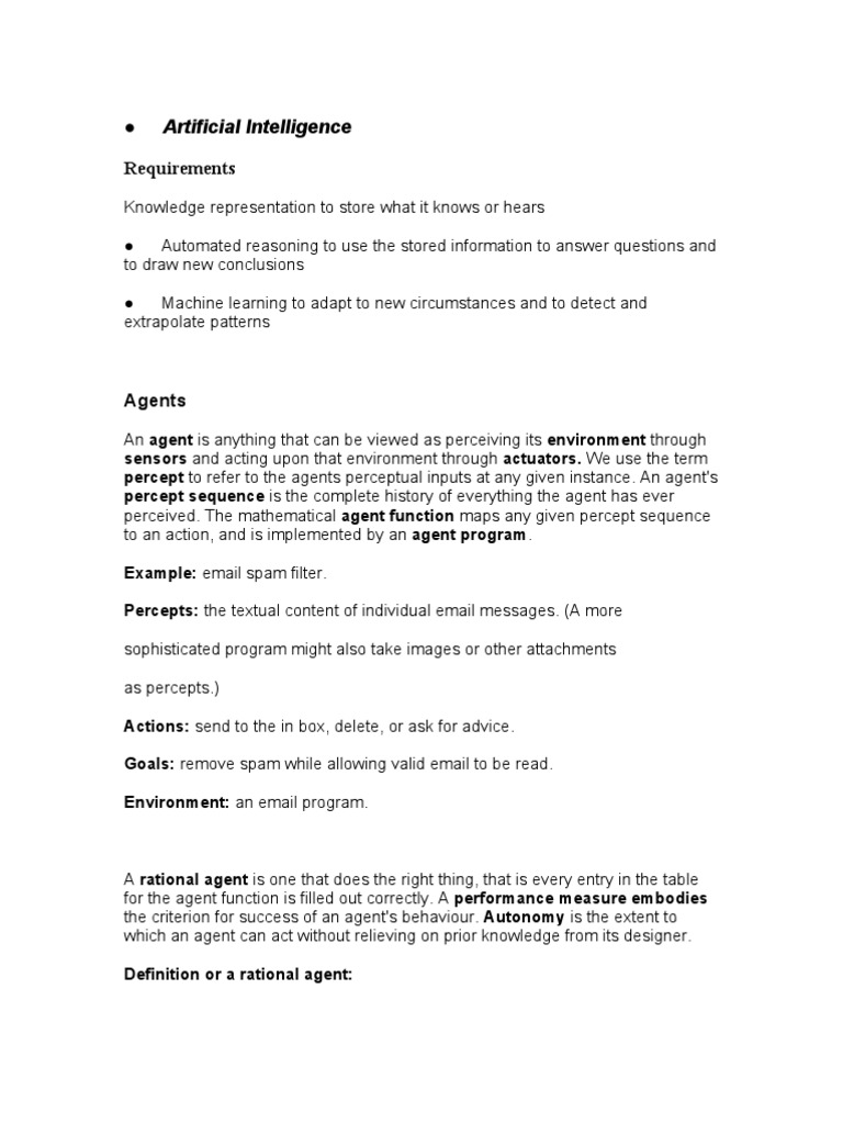 Artificial Intelligence: Requirements | PDF | Theoretical Computer Science | Computer Programming