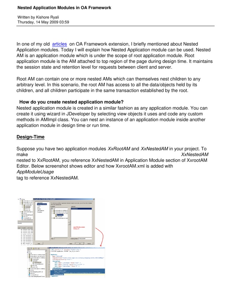 Nested Application Modules Software Framework Java Programming Language 3467