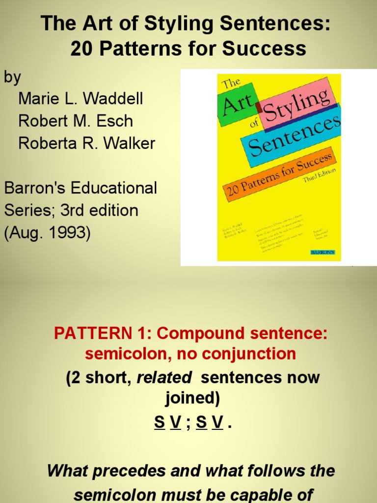 The Art of Styling Sentences | PDF | Linguistics | Grammar