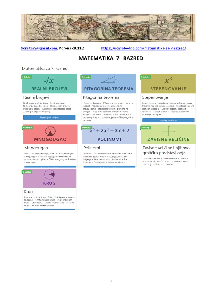 Matematika 7 OS Reseni Zadaci Ucislobodno | PDF