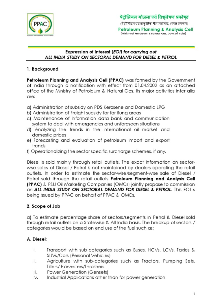 Expression of Interest | PDF | Petroleum | Request For Proposal