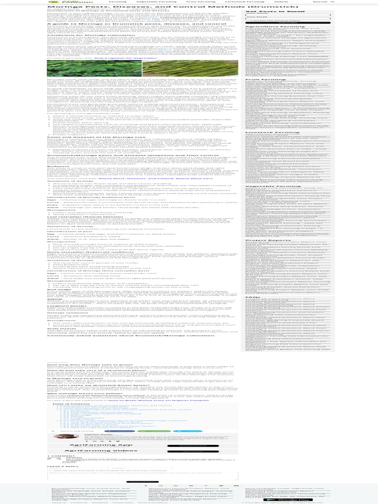 Moringa Pests, Diseases, and Control Methods | PDF | Pest (Organism ...