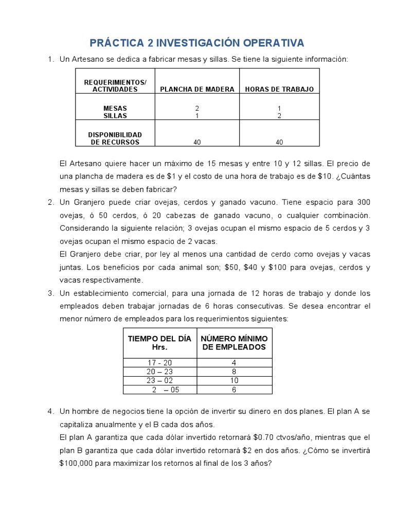 Practica 2 Investigacion Operativa | PDF | Vacas | Monopolio