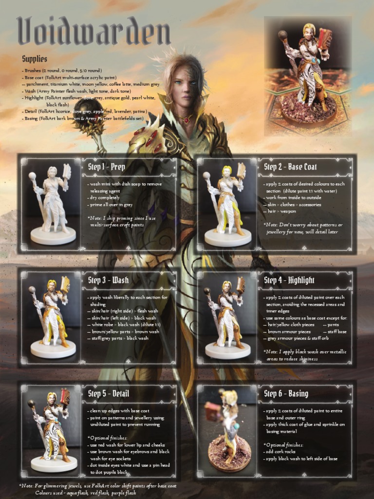 Painting Guide for Gloomhaven Voidwarden | PDF | Paint | Paintings