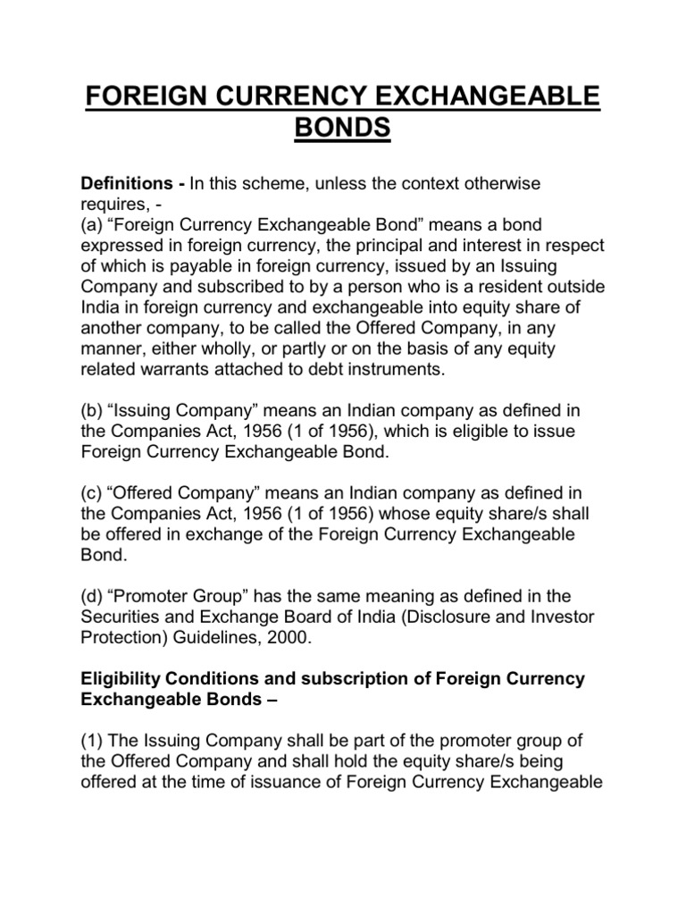 Foreign Currency Exchangeable Bonds | PDF | Bonds (Finance) | Income ...