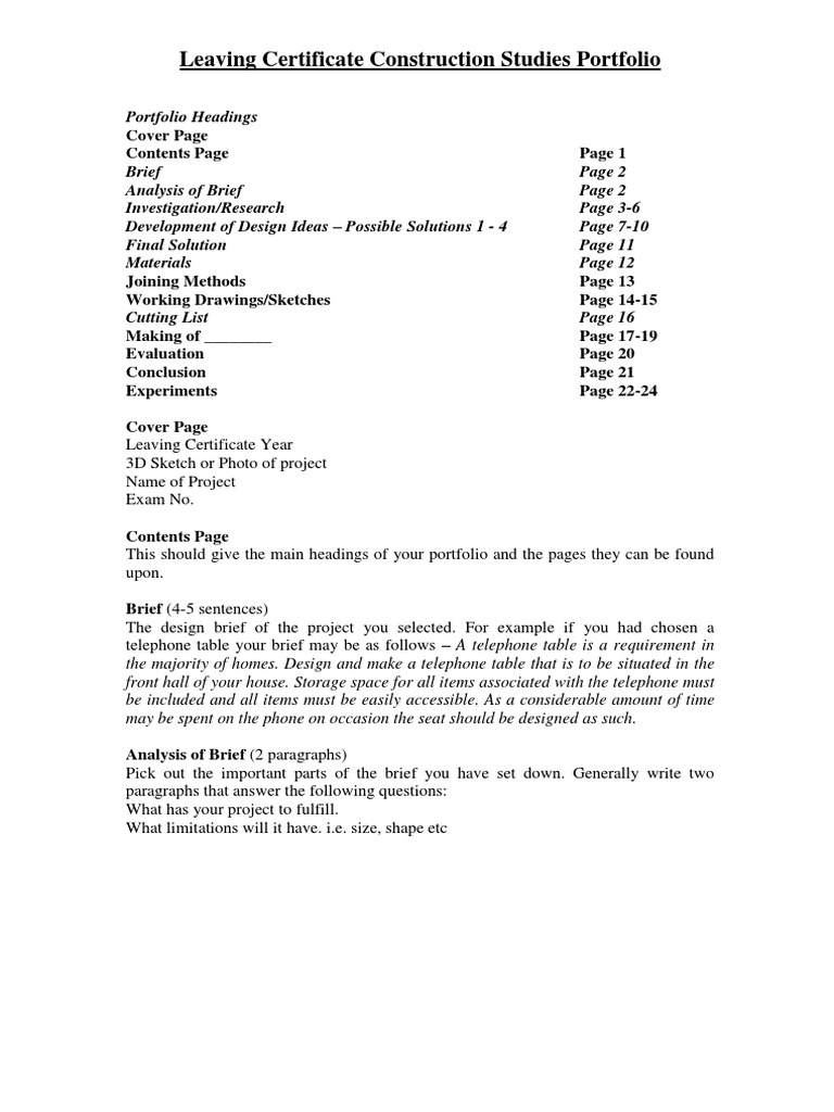 Construction Studies Portfolio Layout | PDF | Design | Drawing