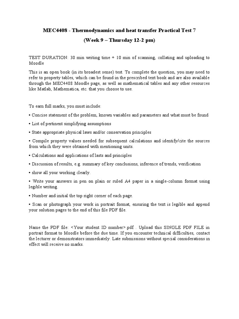 MEC4408 - (12-2pm) - Practical Test 7 - Week 9 | PDF | Turbulence ...