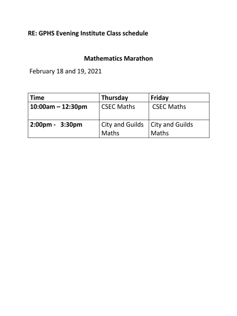Maths Marathon | PDF