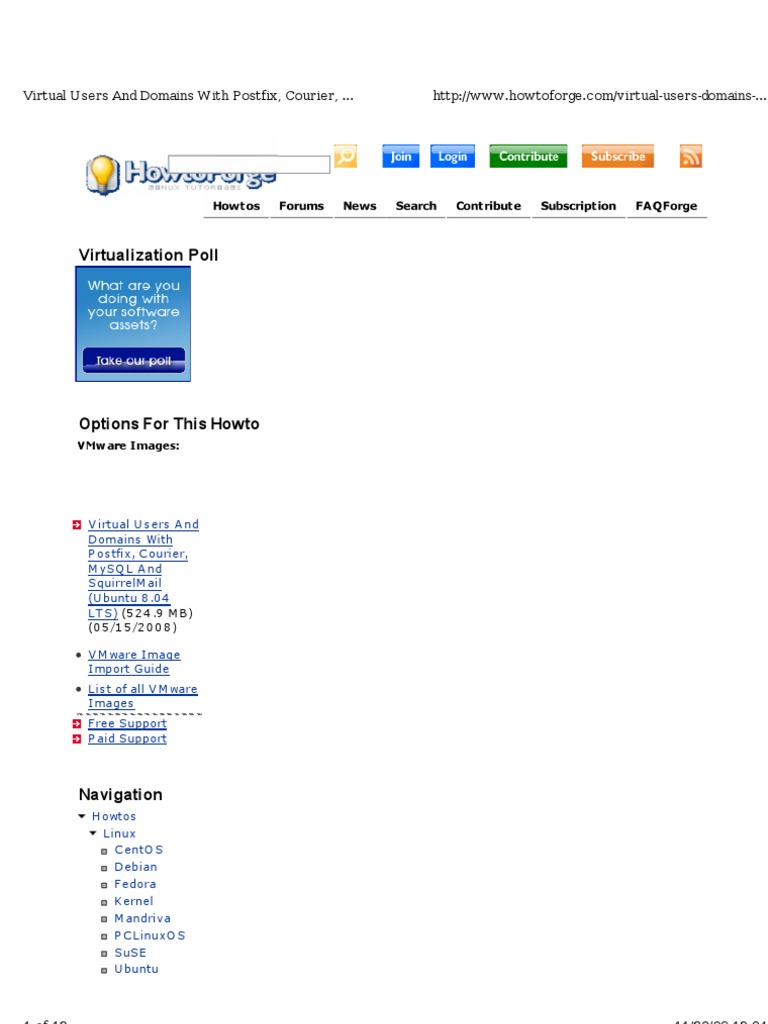 Virtualization Poll: Virtual Users and Domains With Postfix, Courier, .. | PDF | Application ...