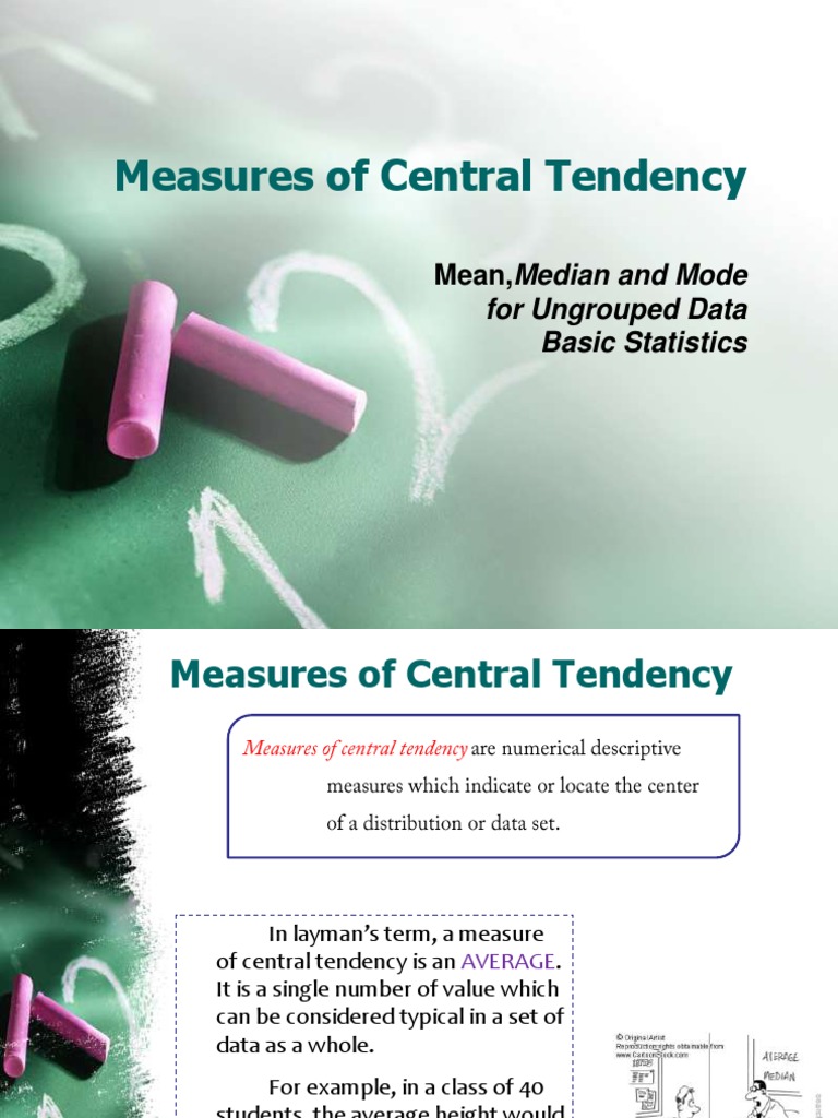 Measures of Central Tendency: Mean, Median and Mode | PDF | Arithmetic ...