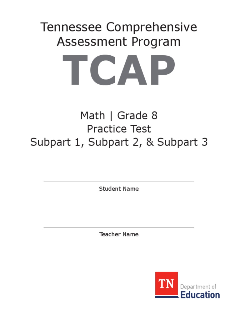 Math Grade 8 TCAP Practice Test | PDF | Gallon | Triangle