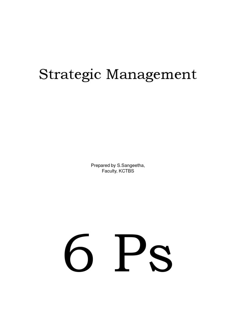 Strategic Management Model | PDF | Strategic Management | Business
