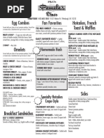 Breakfast and Kickback Menu - Drury Hotels | PDF | Hot Dog | French Fries