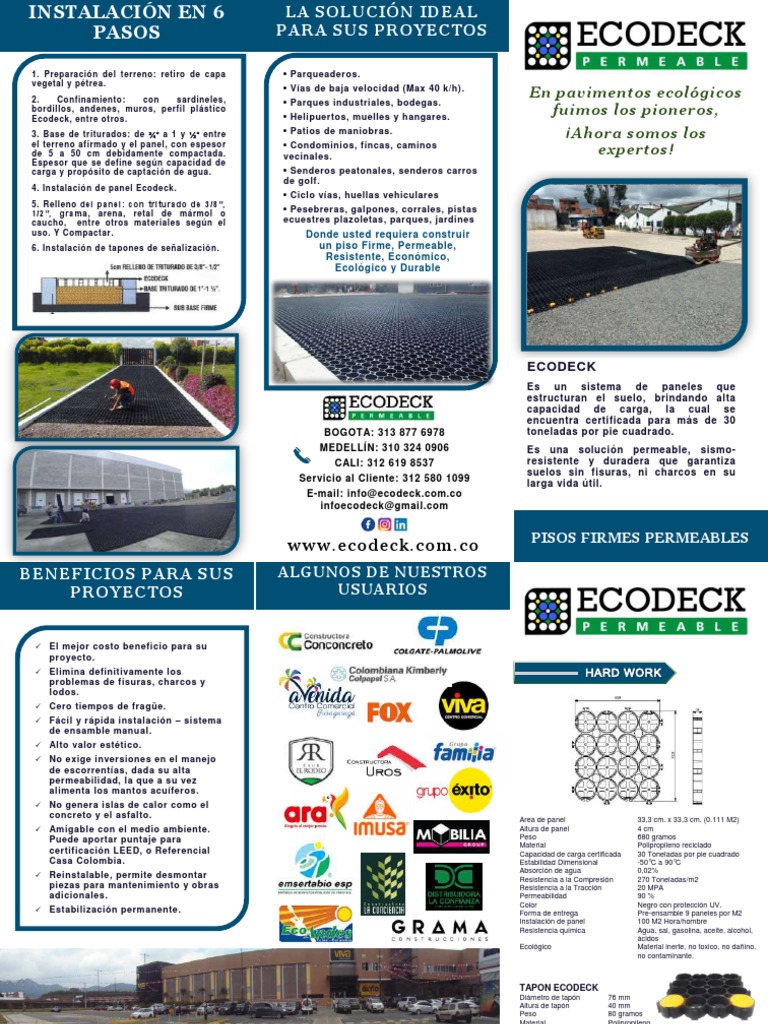 ECODECK | PDF | Agua | Materiales