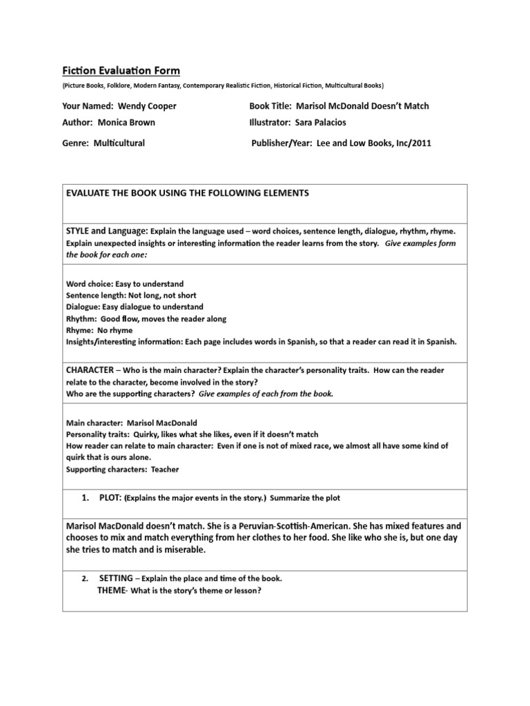 Marisol Mcdonald Doesnt Match-Long Form | PDF | Books