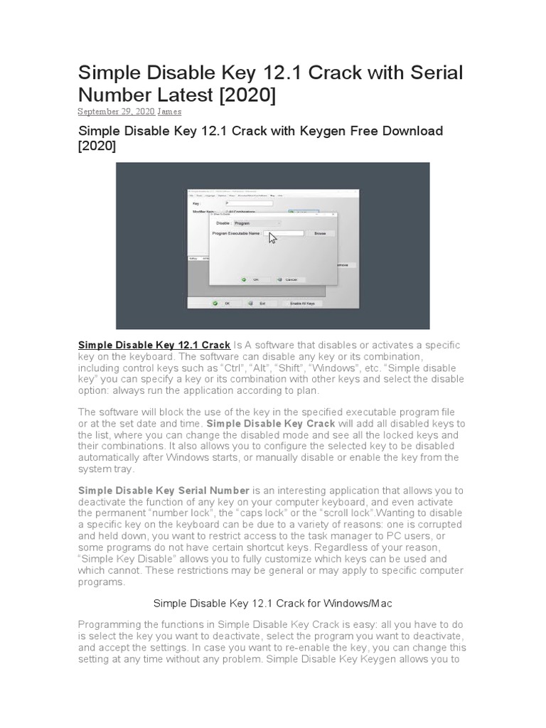Simple Disable Key 12 | Download Free PDF | Keyboard Shortcut ...