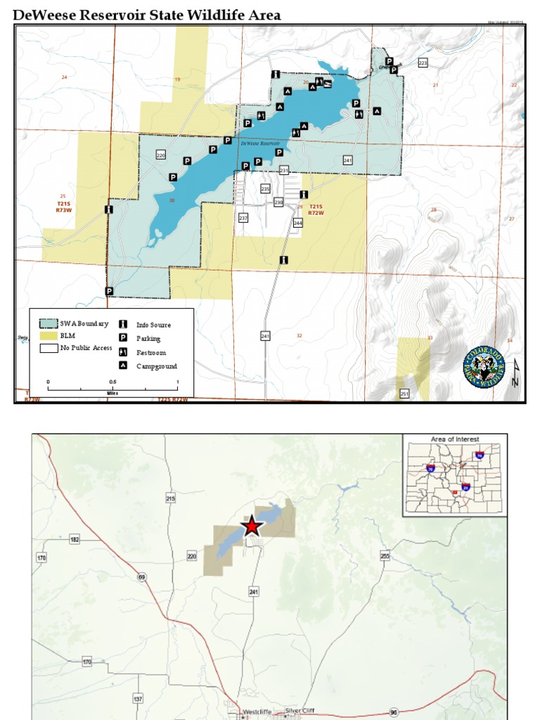 Map of DeWeese Reservoir State Wildlife Area | PDF | Outdoor Recreation ...