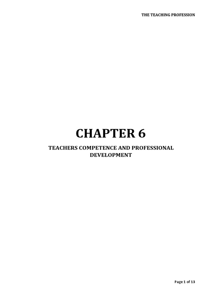 Educ 203 CHAPTER 6 Lesson 1 | PDF | Competence (Human Resources) | Teachers