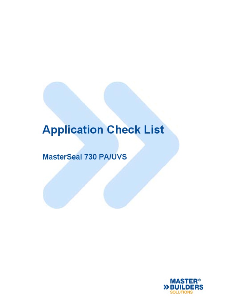 Quality Control Inspection Checklist for Waterproofing Concrete Slabs ...