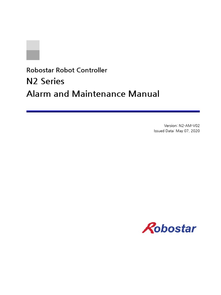 N2 Series Alarm and Maintenance Manual: Robostar Robot Controller | PDF