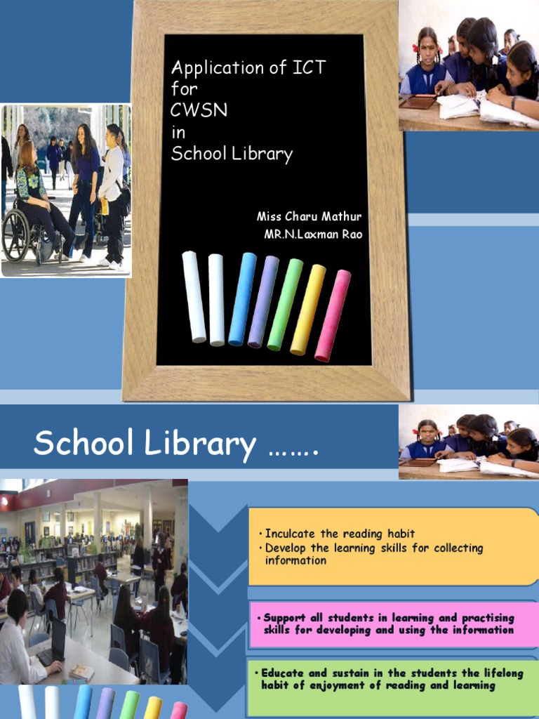Application of ICT For CWSN in School Library | PDF | Information ...