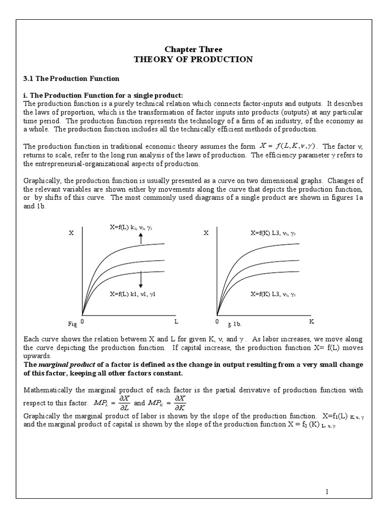 Chapter 3 Theory of Production-Full | PDF | Production Function ...