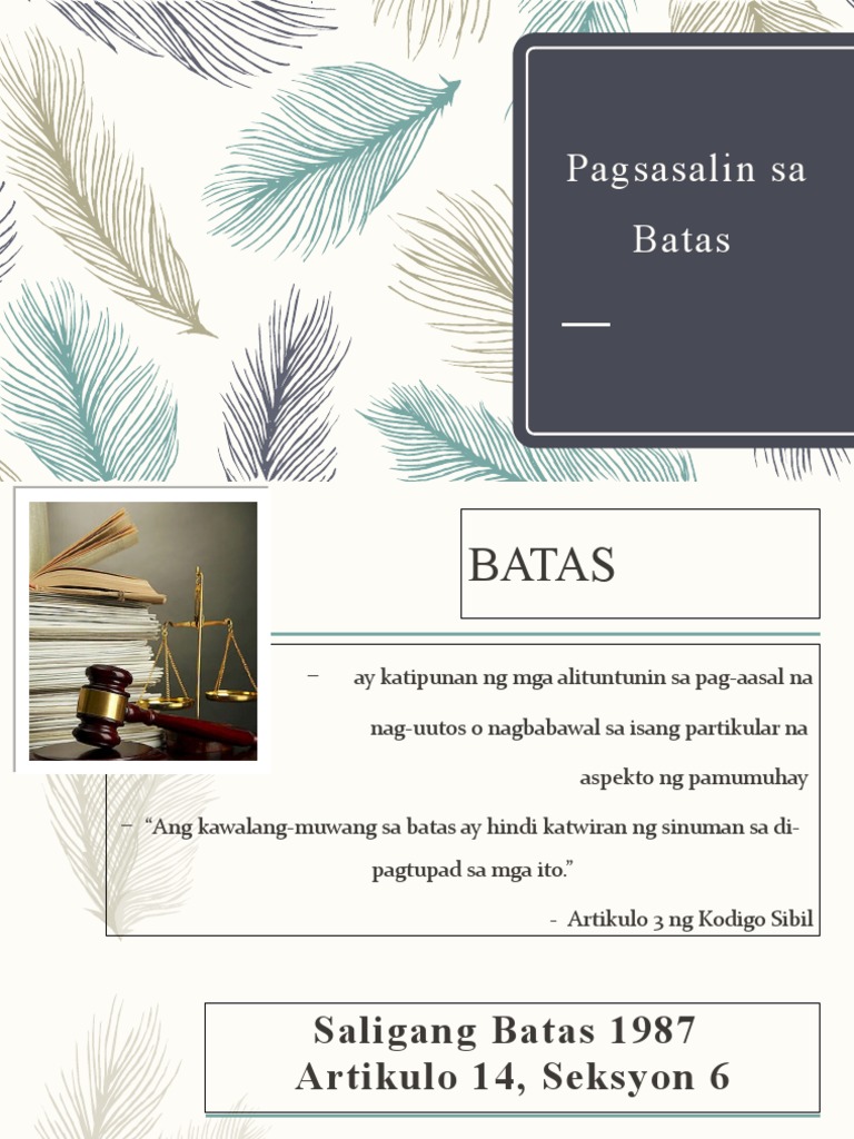 Pagsasalin Sa Batas | PDF