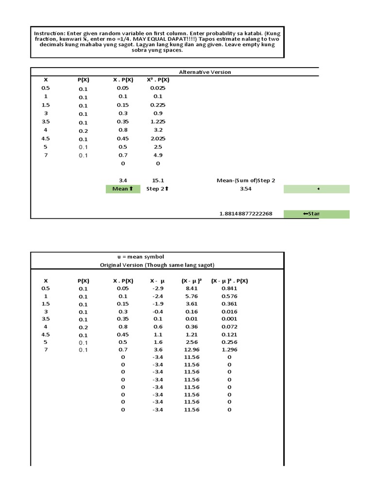 Statistics Impact v.1.3.5 | PDF | Variance | Mean