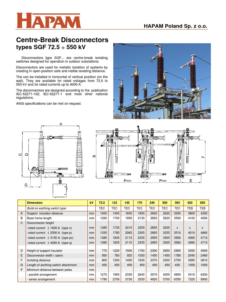 Hapam - Centre Break - SGF | PDF | Insulator (Electricity) | Electrical ...