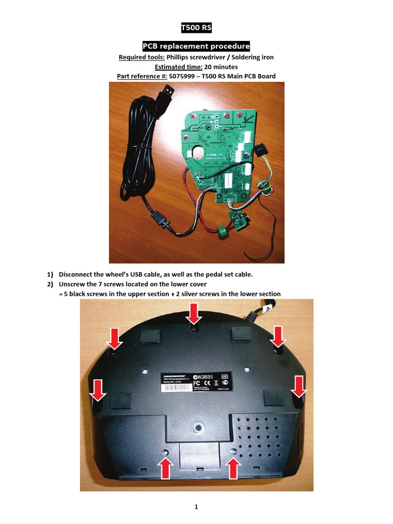 T500 RS PCB Replacement Procedure | PDF | Printed Circuit Board | Soldering