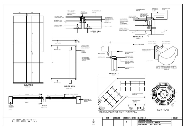 Shubham Sharma - 17a-17103 Curtain Wall PDF | PDF | Wall | Architectural Elements