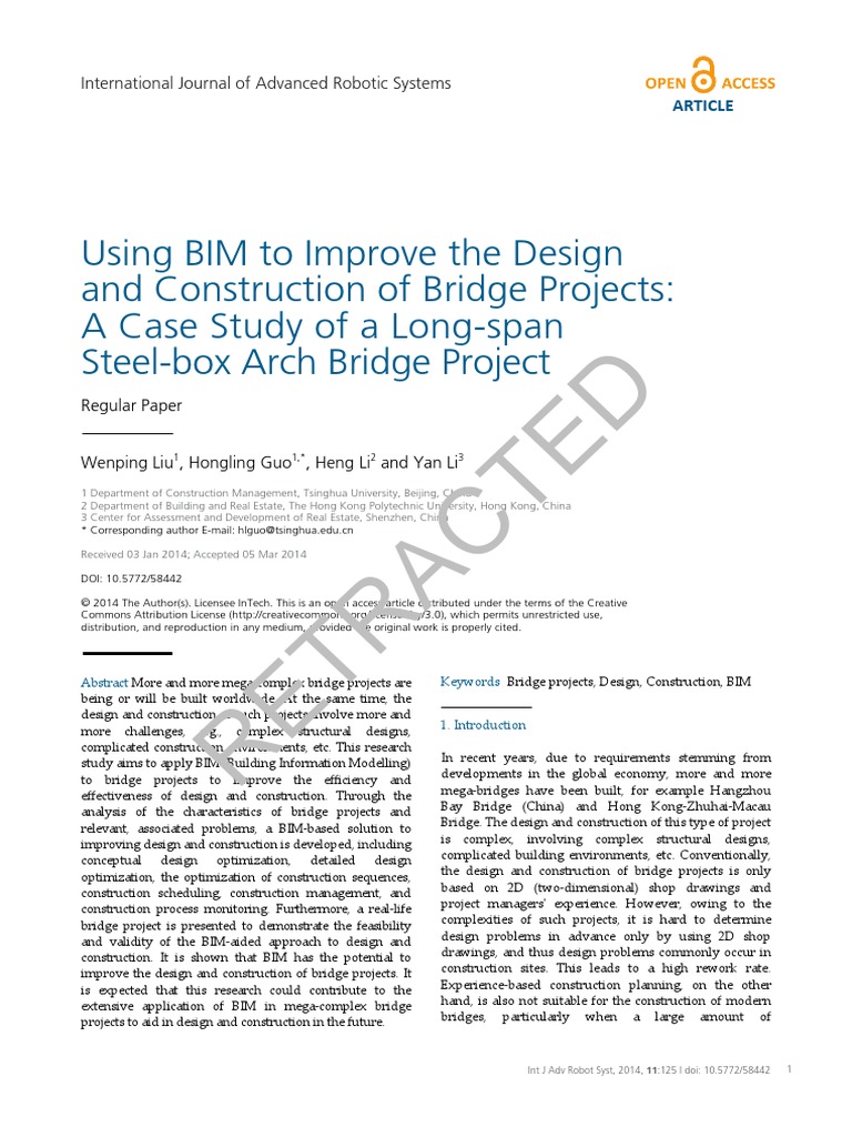 Using Bim To Improve The Design and Construction of Bridge Projects A ...