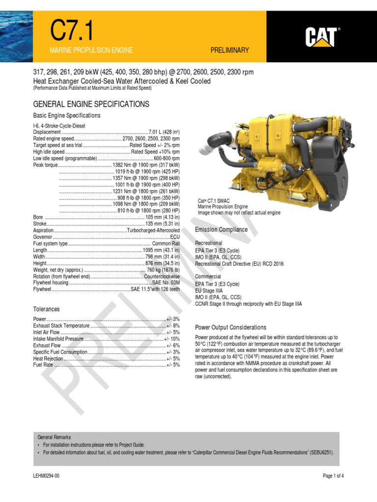 General Engine Specifications | Download Free PDF | Horsepower | Engines
